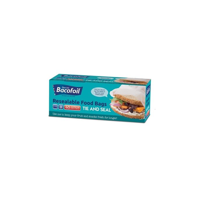 Bacofoil 40 Medium Resealable Food Bags Tie & Seal – A. B. Snell & Son
