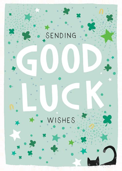 Sending Good Luck Wishes Card A B Snell Son